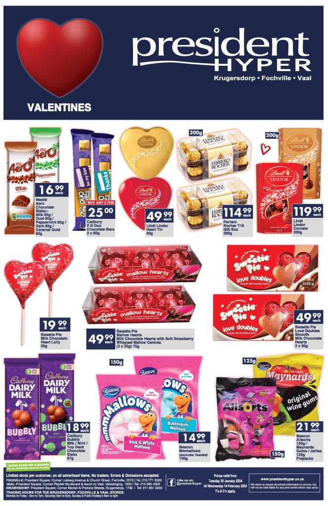 Weekly Specials - President Hyper