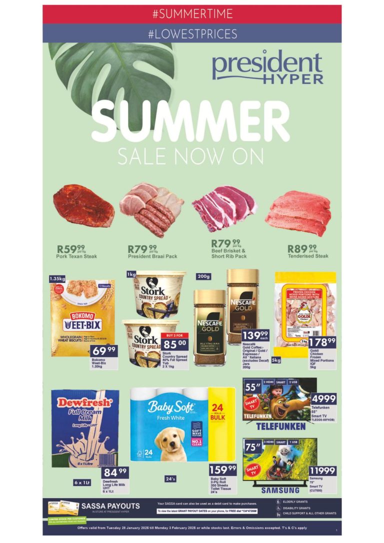 Weekly Specials – President Hyper